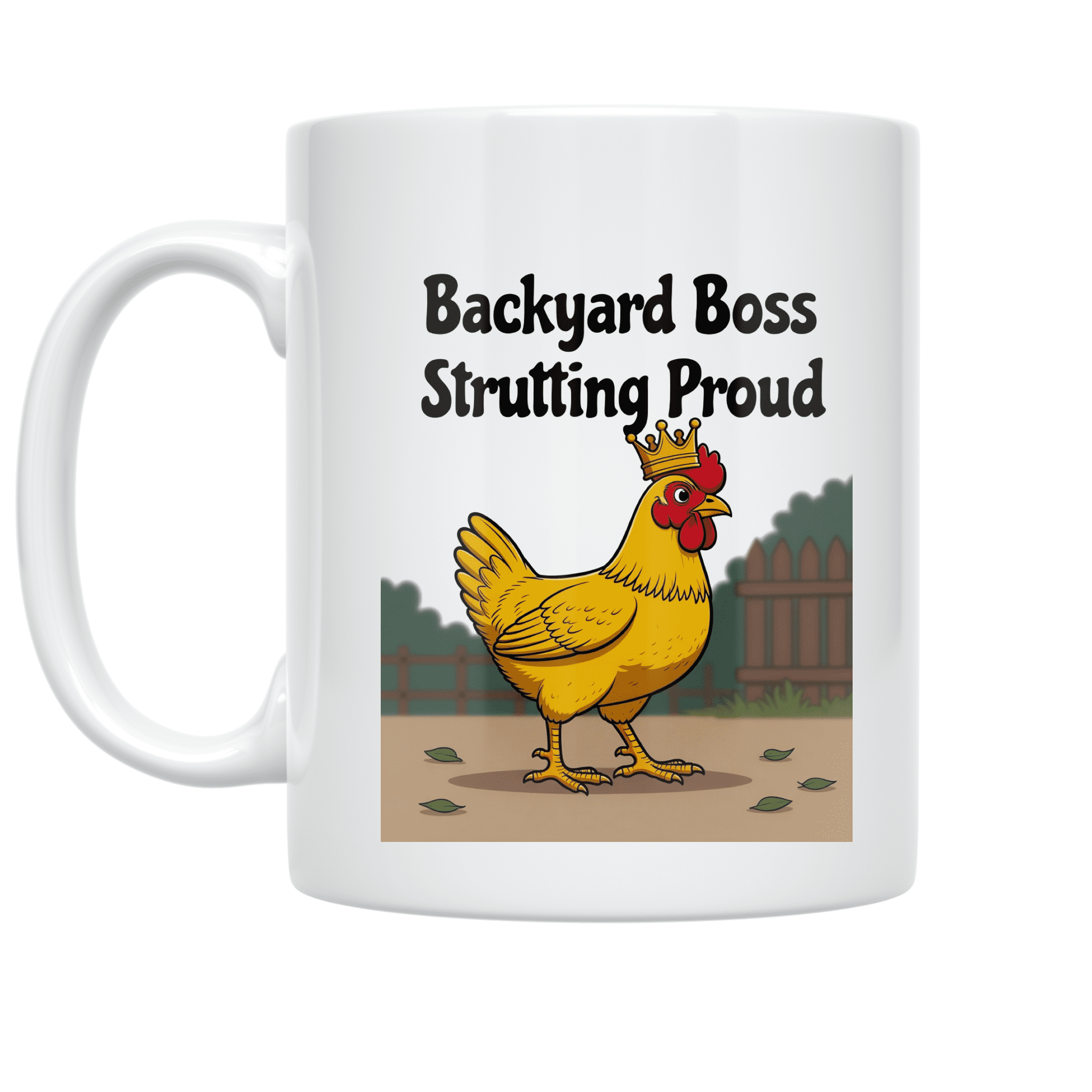 Backyard Boss Strutting Proud Chicken Art - Farm Animal Lover - 11 oz ...
