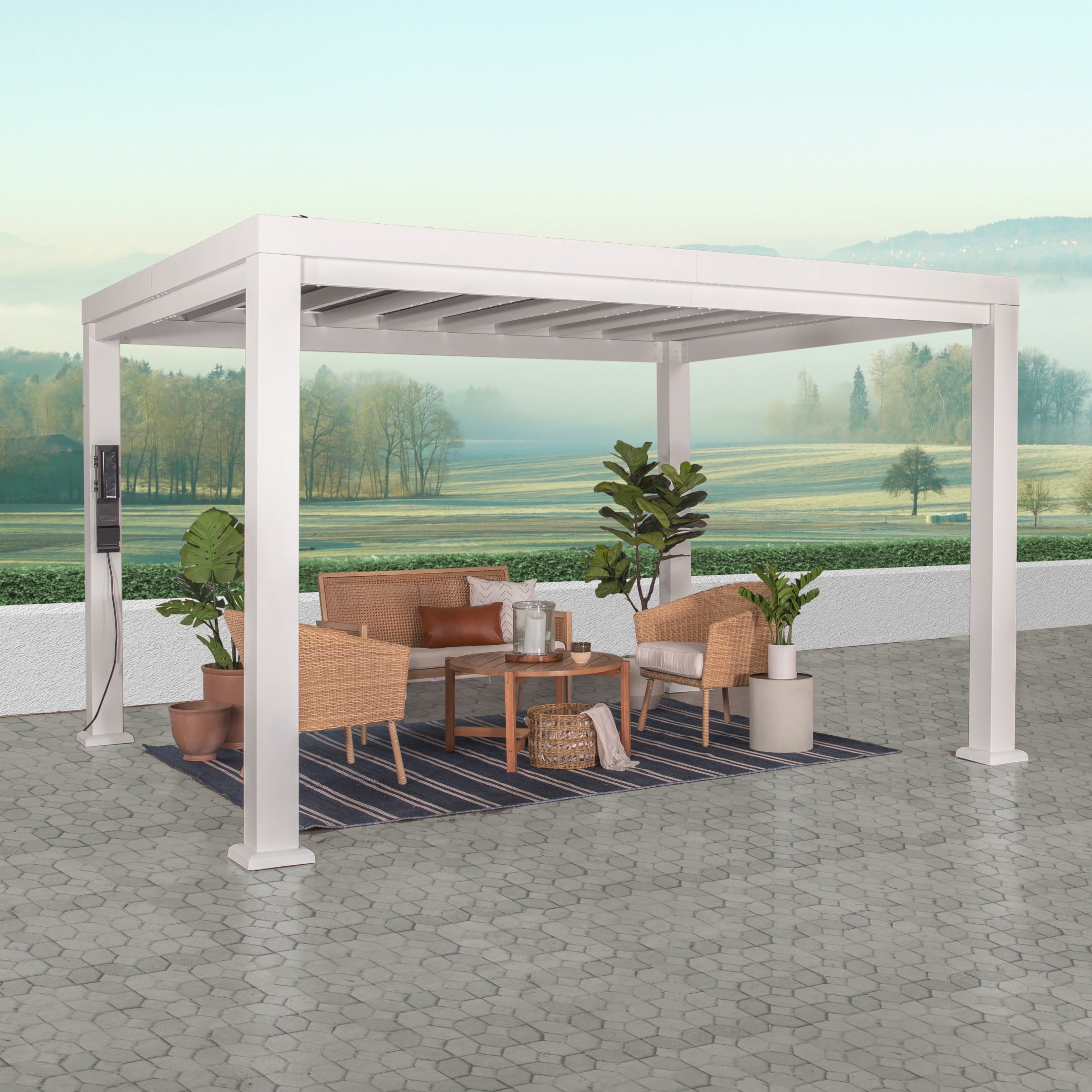 Backyard Discovery Windham Steel Pergola 12' x 10', Rust Resistant, UV ...