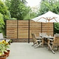 Backyard Discovery 8'x6' Cedar Wood Outdoor Privacy Screen Wall Add-On ...