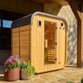 Backyard Discovery Lennon 2-4 Person Cedar Outdoor Cube Sauna, 9kW ...