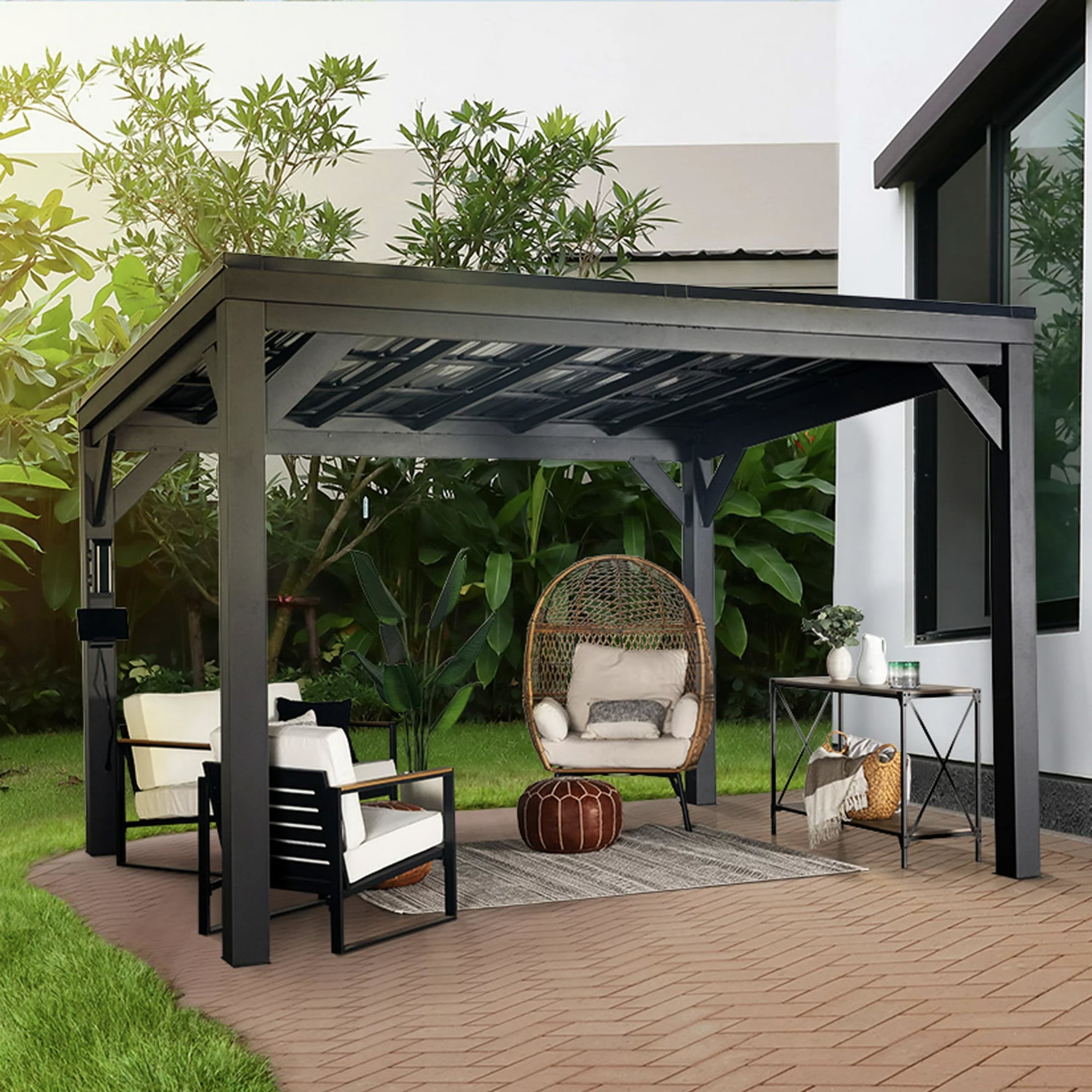 Backyard Discovery Stonebridge Gazebo 12 X 9.5 with Enclosed Solid Roof ...