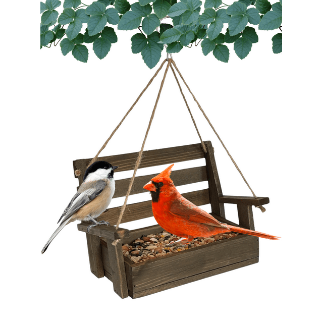 Backyard Essentials Porch Swing Bird Feeder Hanging Squirrel Feeder ...