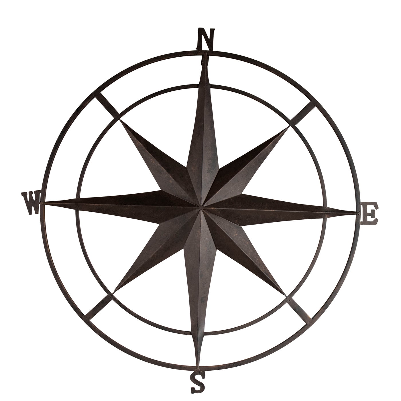 Backyard Expressions 30 Inch Compass Wall Plaque - Indoor/Outdoor ...