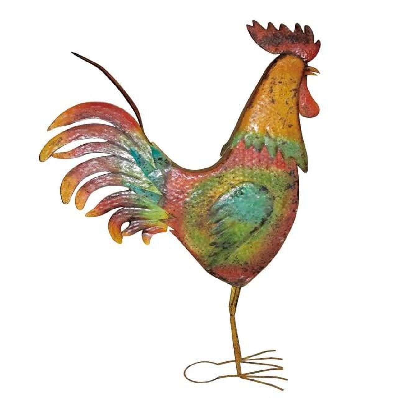 Backyard Expressions Large 63 Inch Metal Rooster, Outdoor Yard ...
