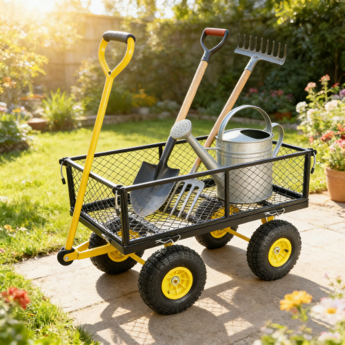 Backyard Expressions Heavy Duty Garden Cart 400 lb Utility Wagon Cart ...