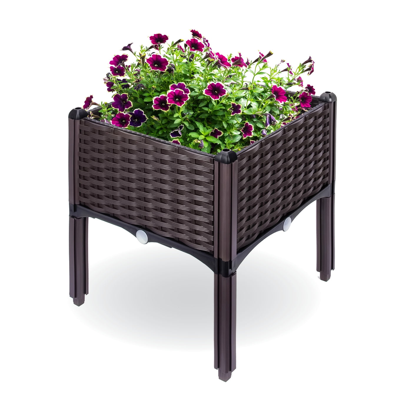 Backyard Expressions Raised Garden Planter | 16" X 18" Resin, Wicker ...