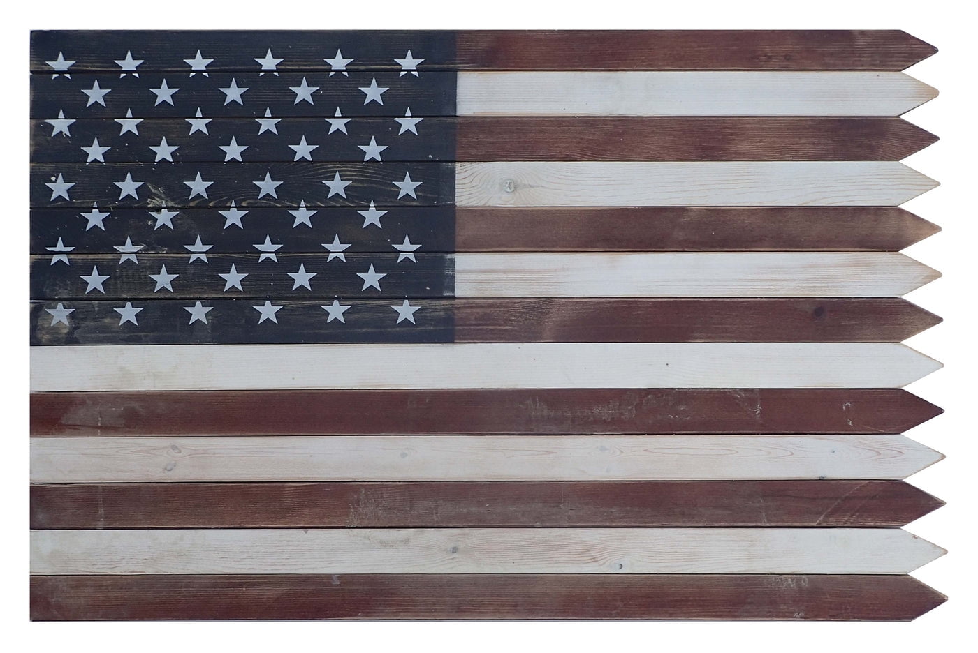 Backyard Expressions Wooden American Flag Sign Wall Décor, (36" x 24 ...