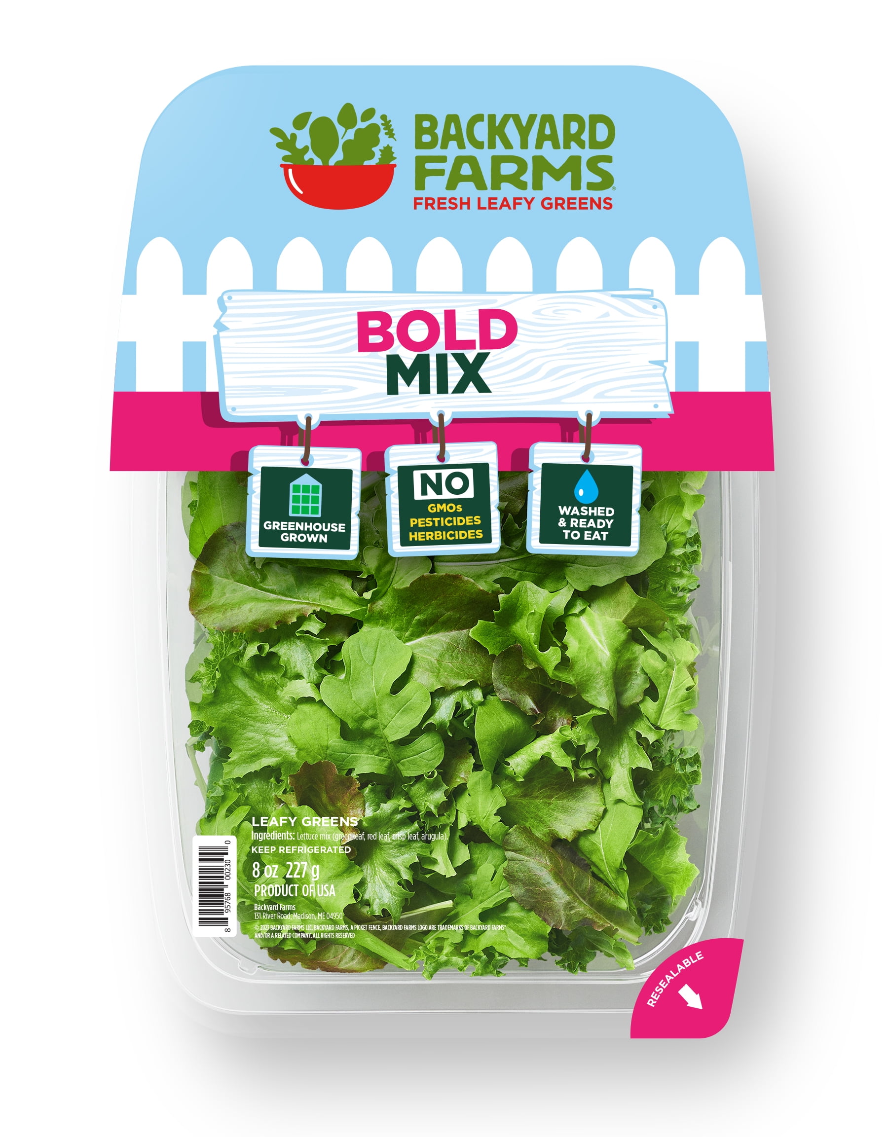Backyard Farms Bold Mix Pre-Washed Lettuce, 8oz Resealable Package ...