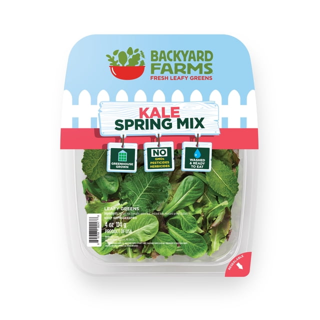 Kale Spring Mix 4oz - Salad containers for food distributors - Walmart ...