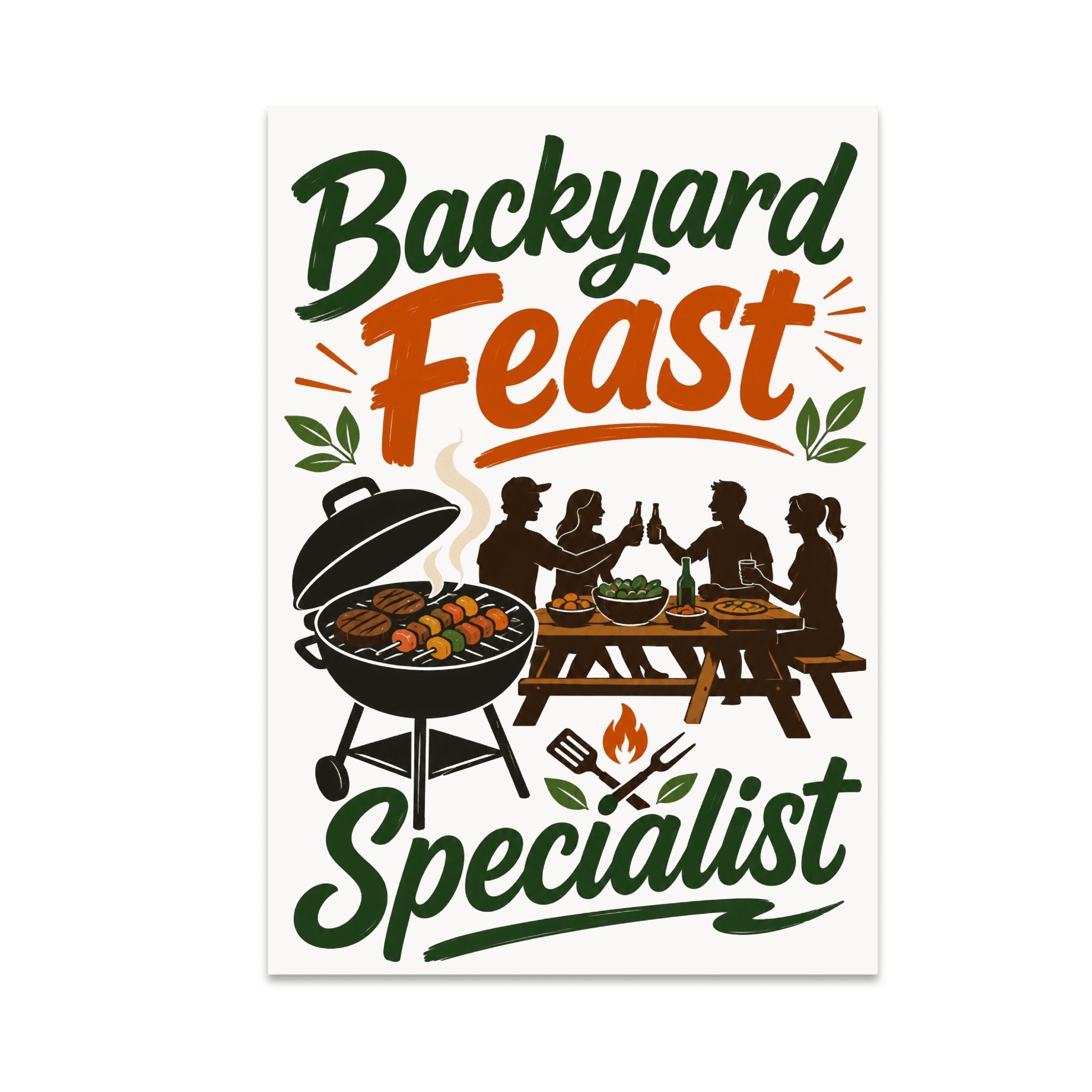 Backyard Feast Specialist Poster - Outdoor Cooking Enthusiast - 13x19 ...