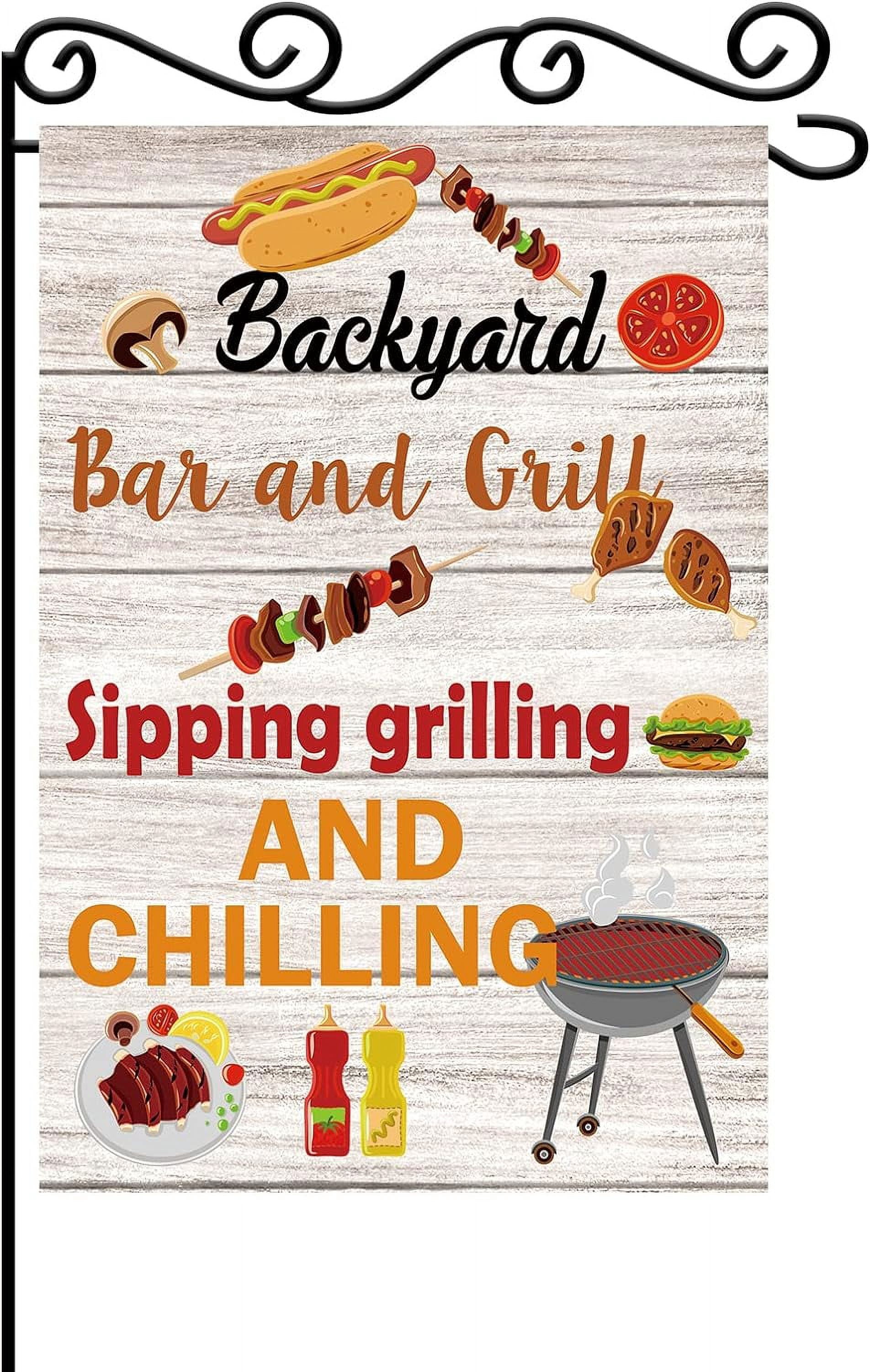 Backyard Garden Flag-BBQ Time Summer Garden Flag-Summer Garden Flag ...