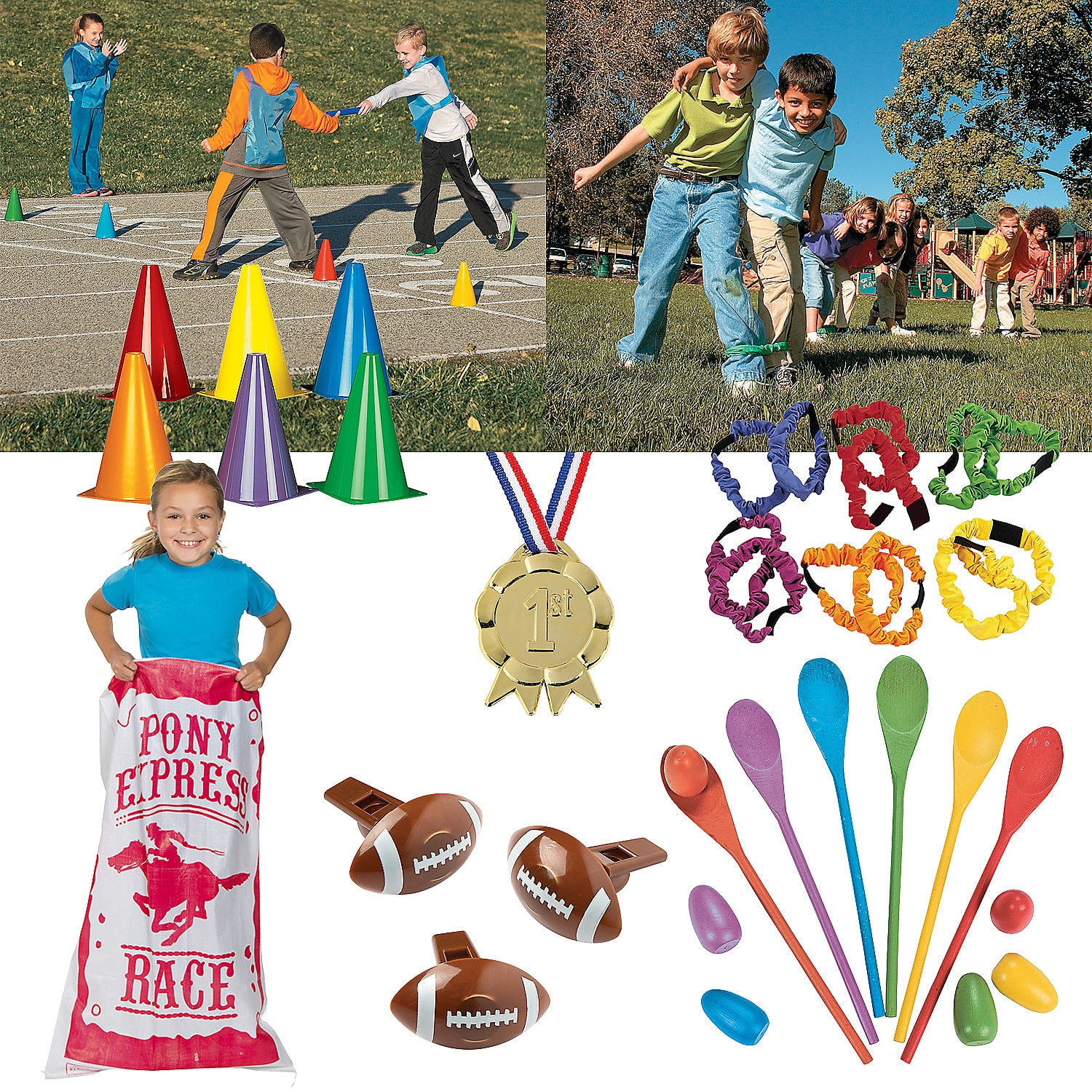 Backyard Relay Race Games Kit - 72 Pc - Walmart.com