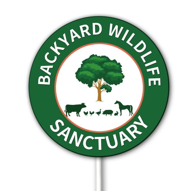Backyard Wildlife Sanctuary Aluminum Garden Yard Sign Spring Outdoor ...