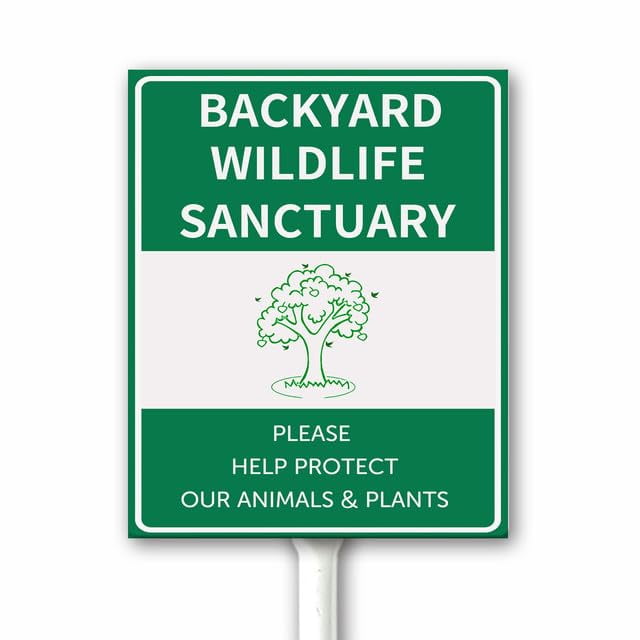 Backyard Wildlife Sanctuary Sign, Wildlife Habitat Sign, Fun Decor For ...