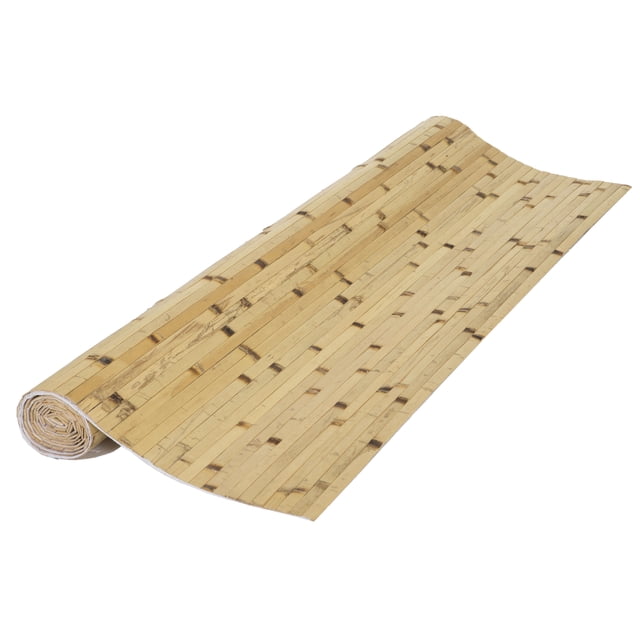 Backyard X-Scapes 4 ft H x 8 ft L Bamboo Wall Panel Natural Raw Burnt ...