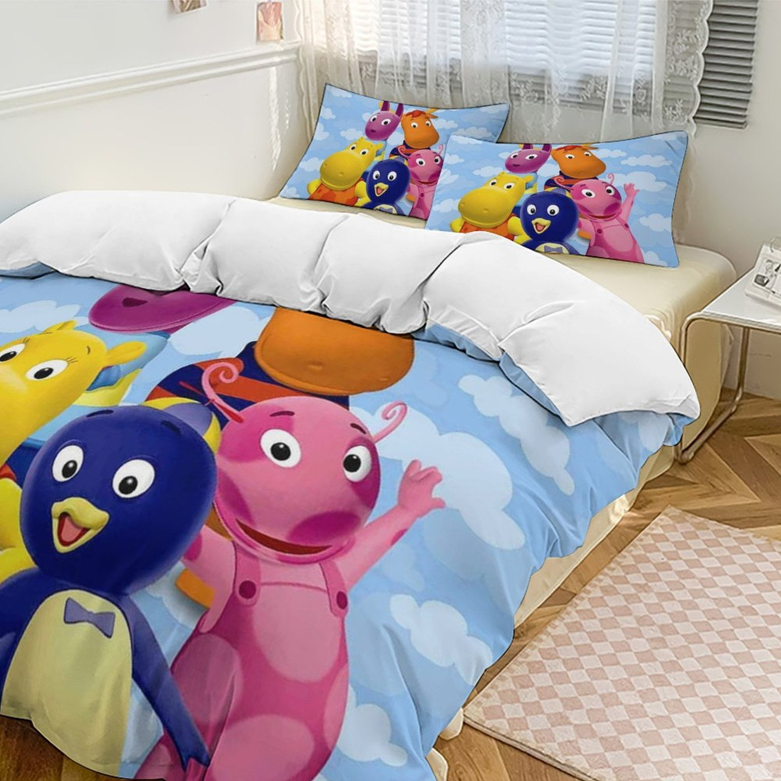 Backyardigans 3 Pcs Bed Sheets Set Breathable Duvet Cover with 2 Pillow ...