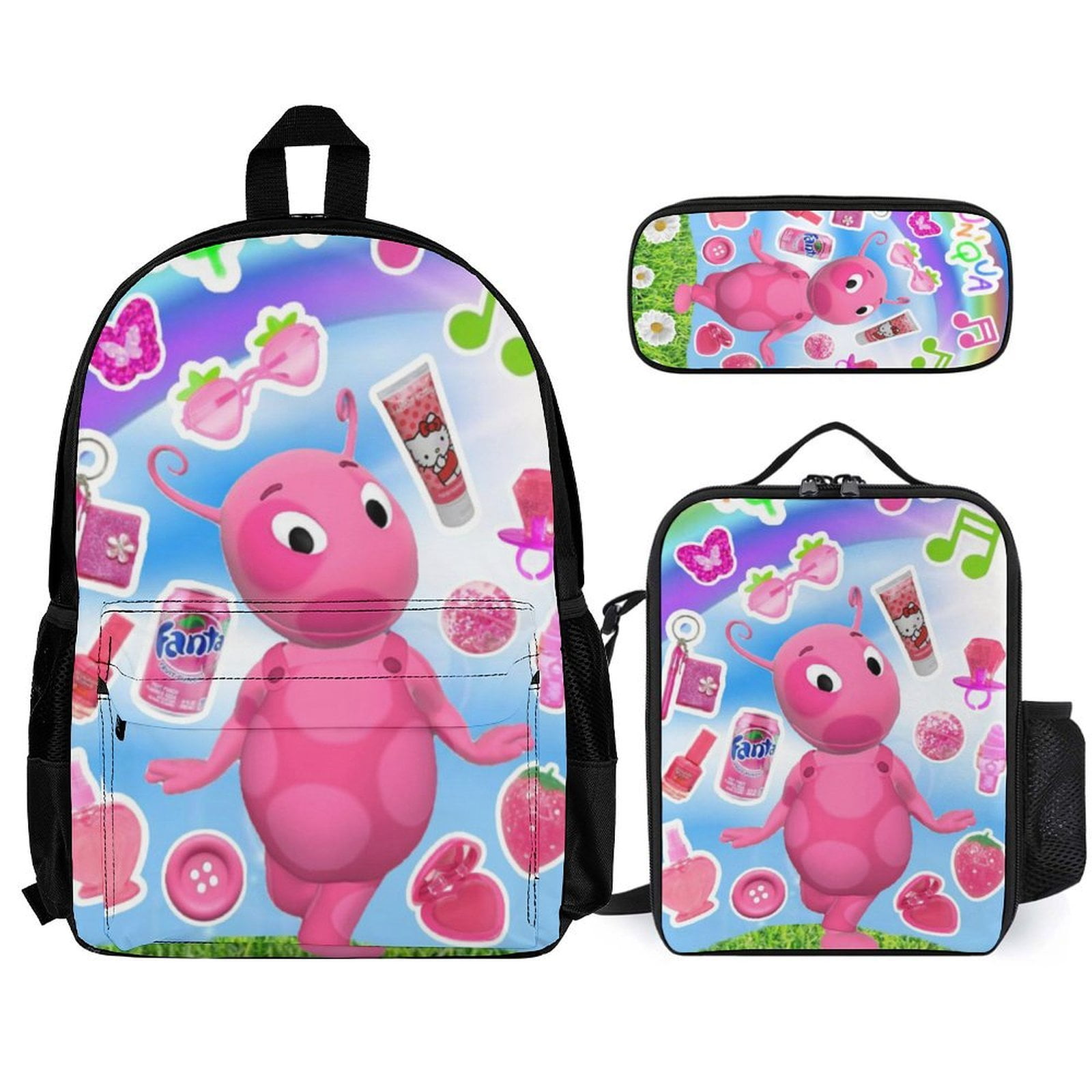 Backyardigans Backpack 3Pcs Set Lunch Box Stationery Case Bookbag ...
