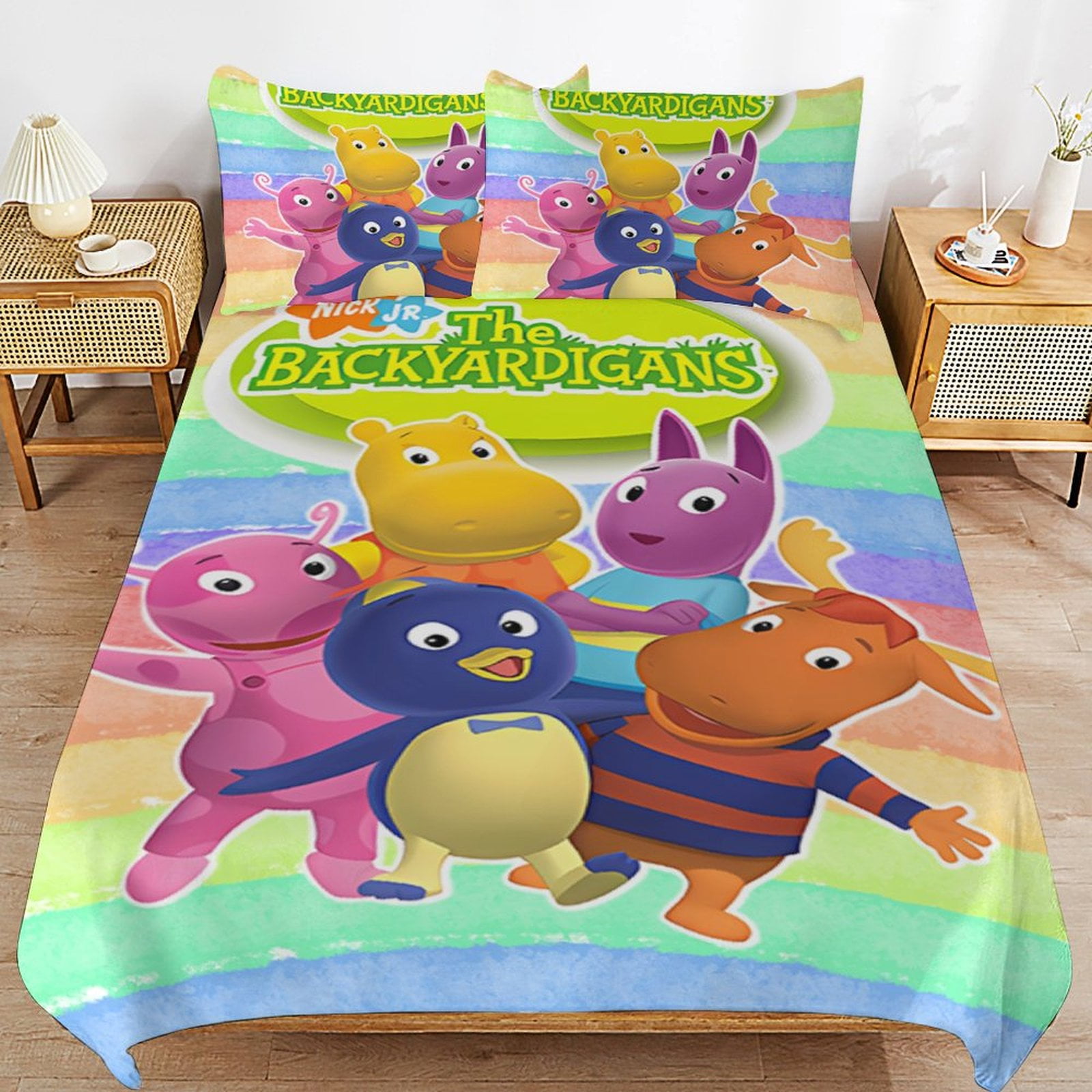 The Backyardigans Bed Duvet Cover Microfiber Bedding Sets 3D Printed Lightweight 3 Piece ...