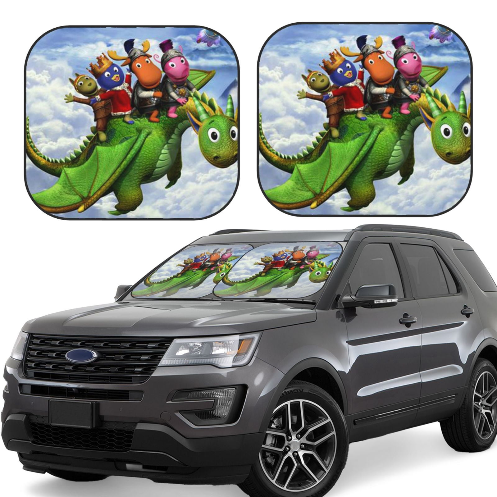 Backyardigans Car Windshield Sun Shade Foldable 2-Piece Auto Front ...