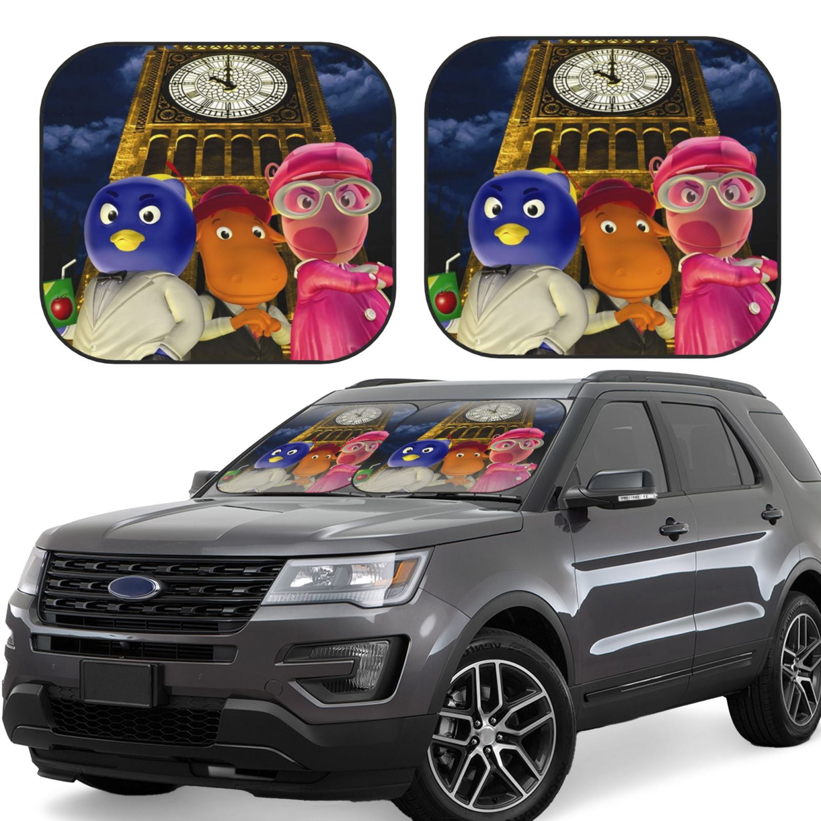 Backyardigans Car Windshield Sun Shade Foldable 2-Piece Auto Front ...