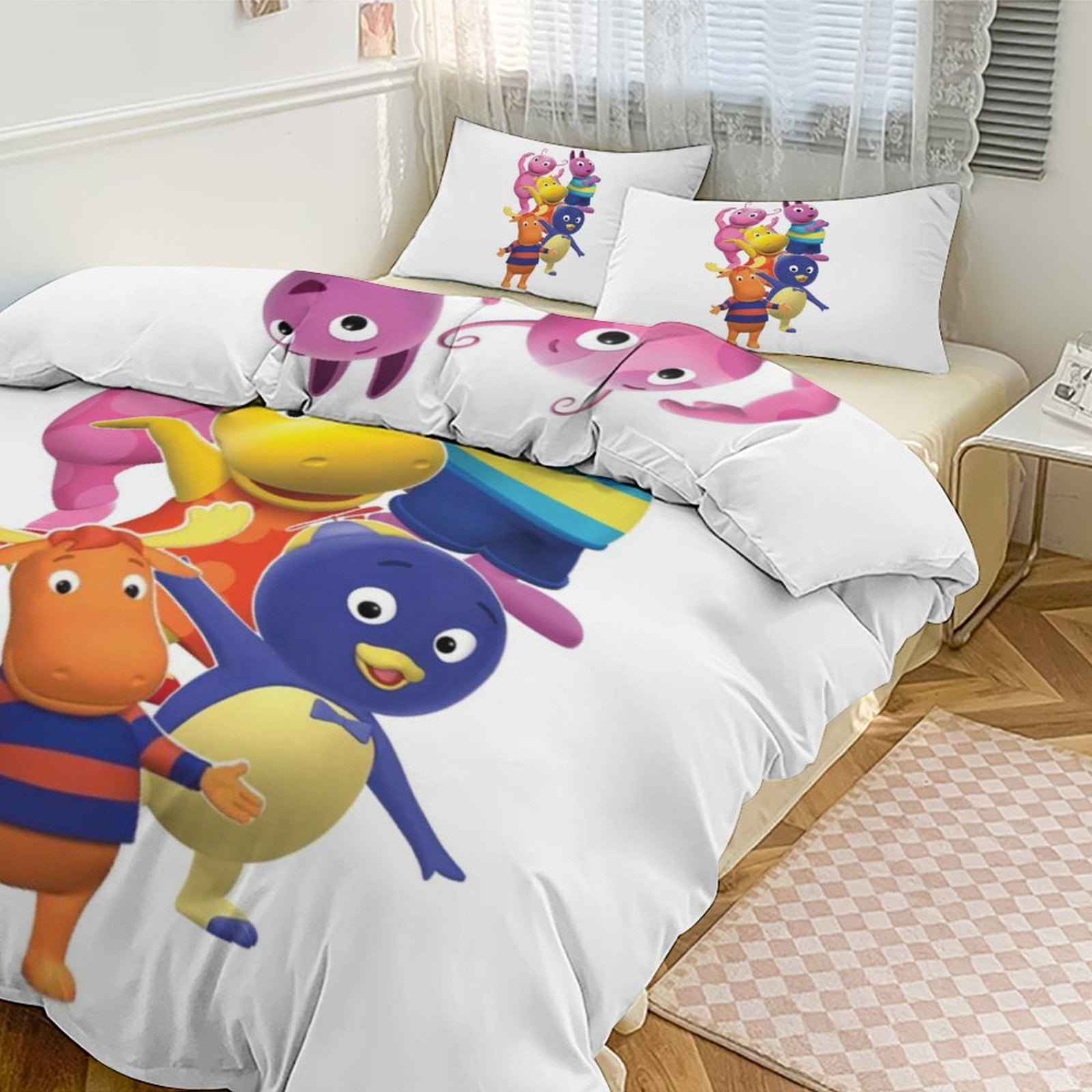 Backyardigans Duvet Cover Set, 3 Piece Bedding Set 79"x90" Double Sided ...