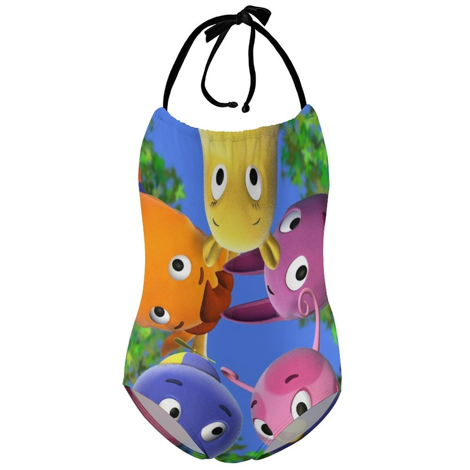Backyardigans Girls One Piece Swimsuit Quick Dry Swimwear Print Bathing ...