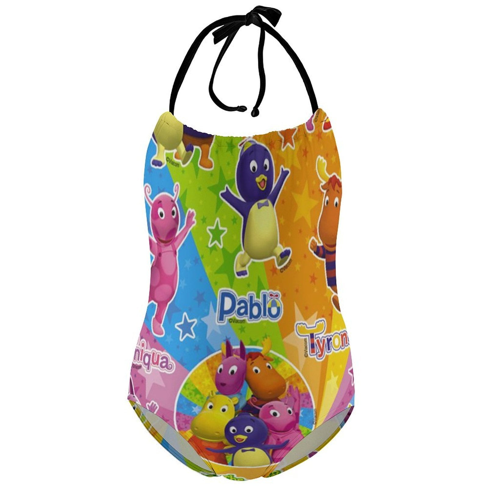 Backyardigans Girls One Piece Swimsuit Quick Dry Swimwear Print Bathing ...