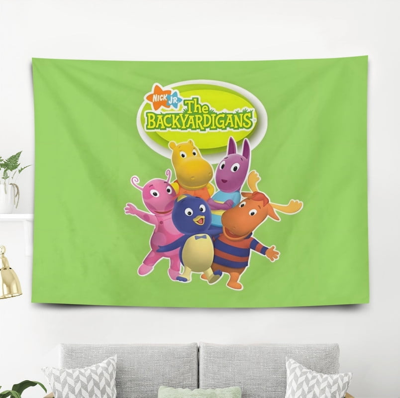 Backyardigans Pattern Wall Hanging 50*60 Inches High-Quality Peach Skin ...