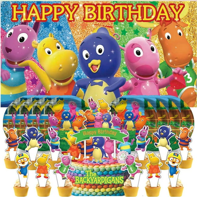 Backyardigans Plates Supplies Party Decorations Birthday Decor Backdrop ...