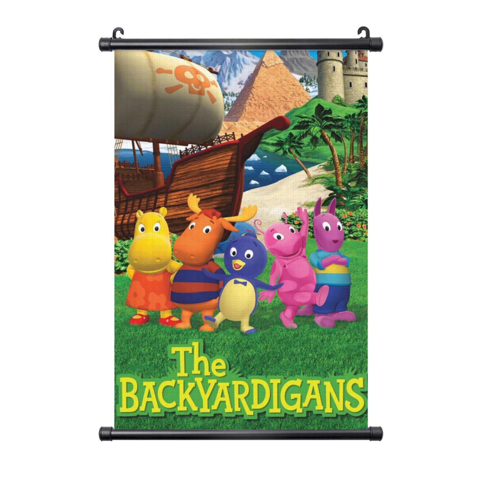Backyardigans Poster Black Plastic Shaft Hanging Posters Wall Hanging ...