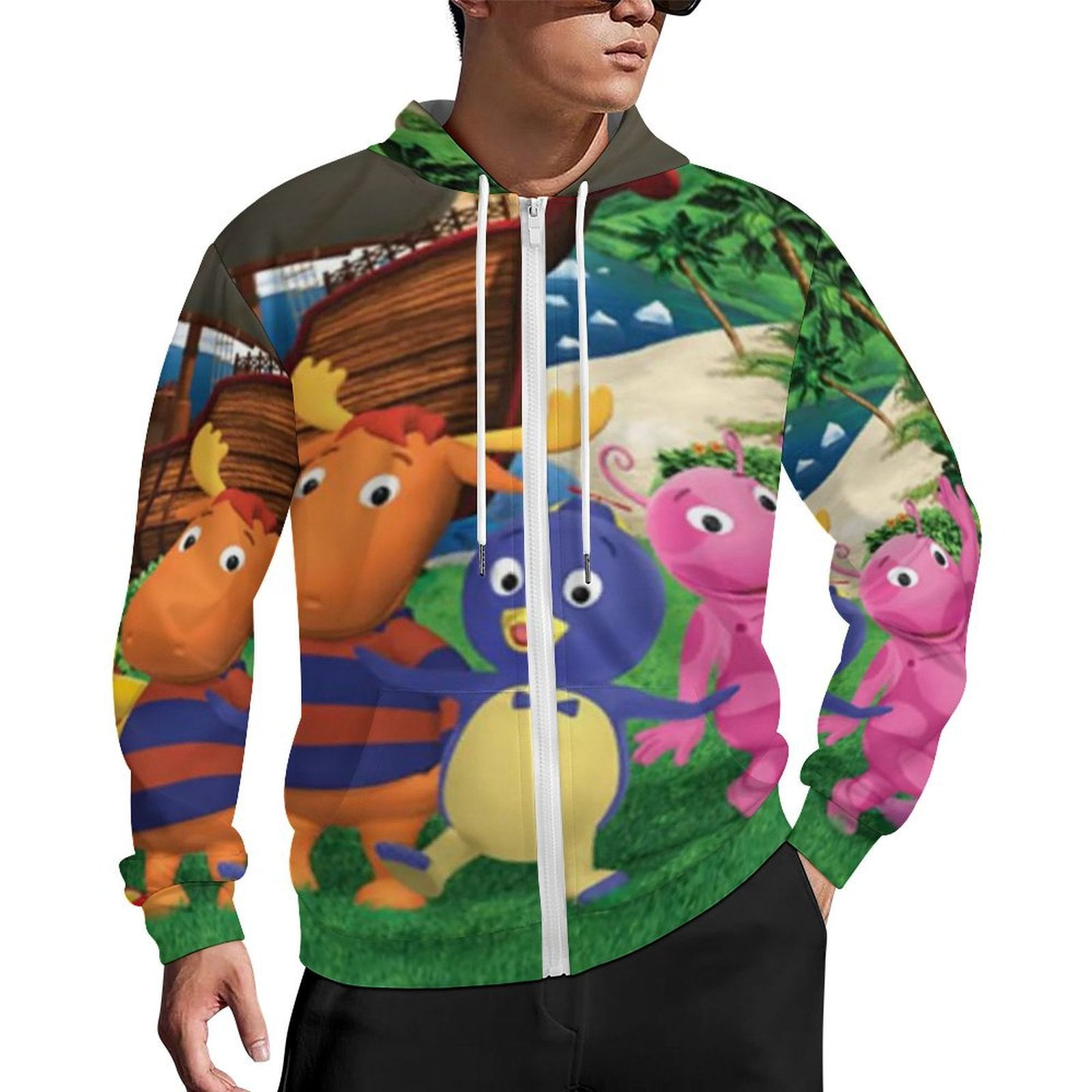 Backyardigans Pullover Zip-up Hoodie Loose-fit Sweatshirt Casual Hooded ...