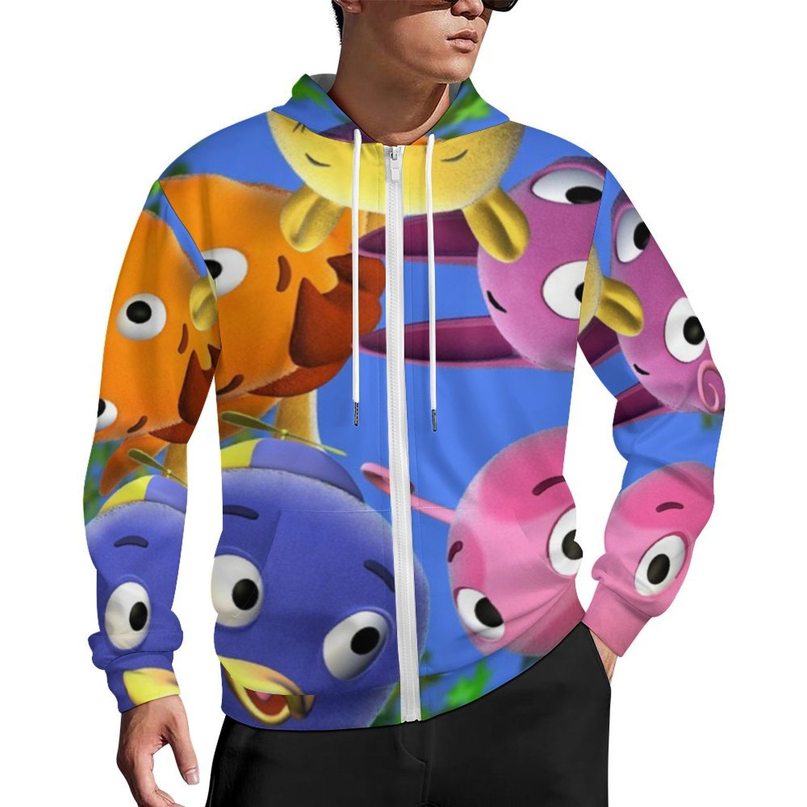 Backyardigans Pullover Zip-up Hoodie Loose-fit Sweatshirt Casual Hooded ...