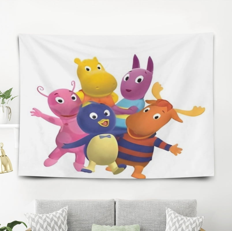Backyardigans pattern wall hanging 50*60 inches high-quality peach skin ...