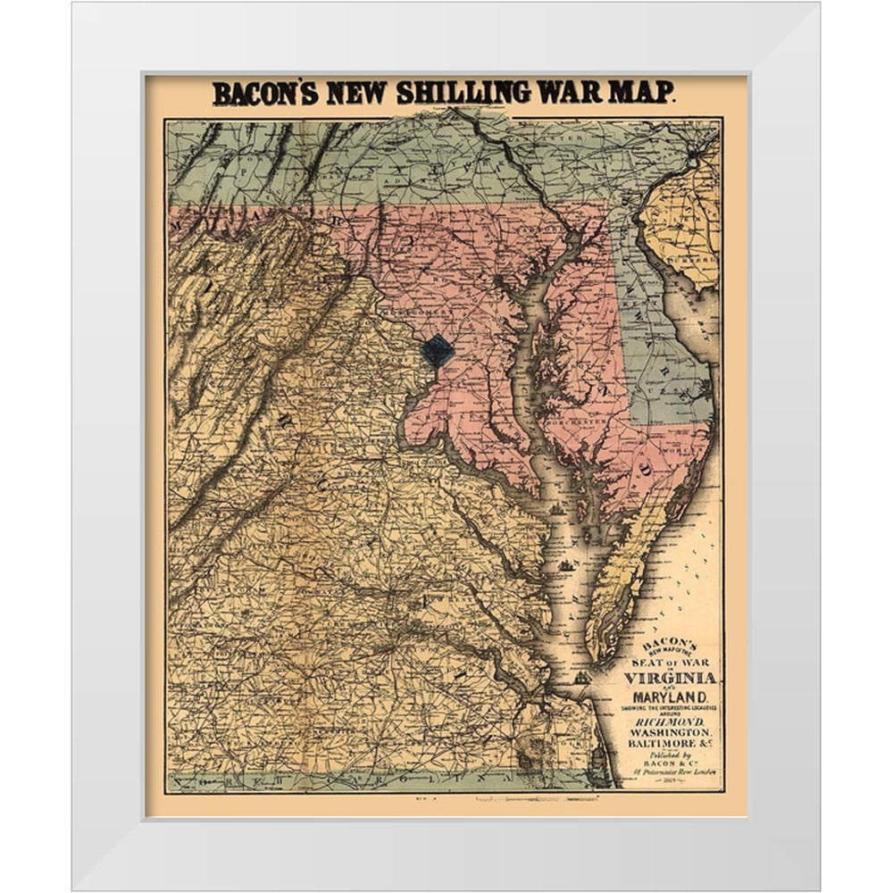 Bacon 12x14 White Modern Wood Framed Museum Art Print Titled - Virginia ...