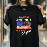 Bacon America Great Again Shirt Funny Barbecue BBQ Cookout Vibe Unisex ...