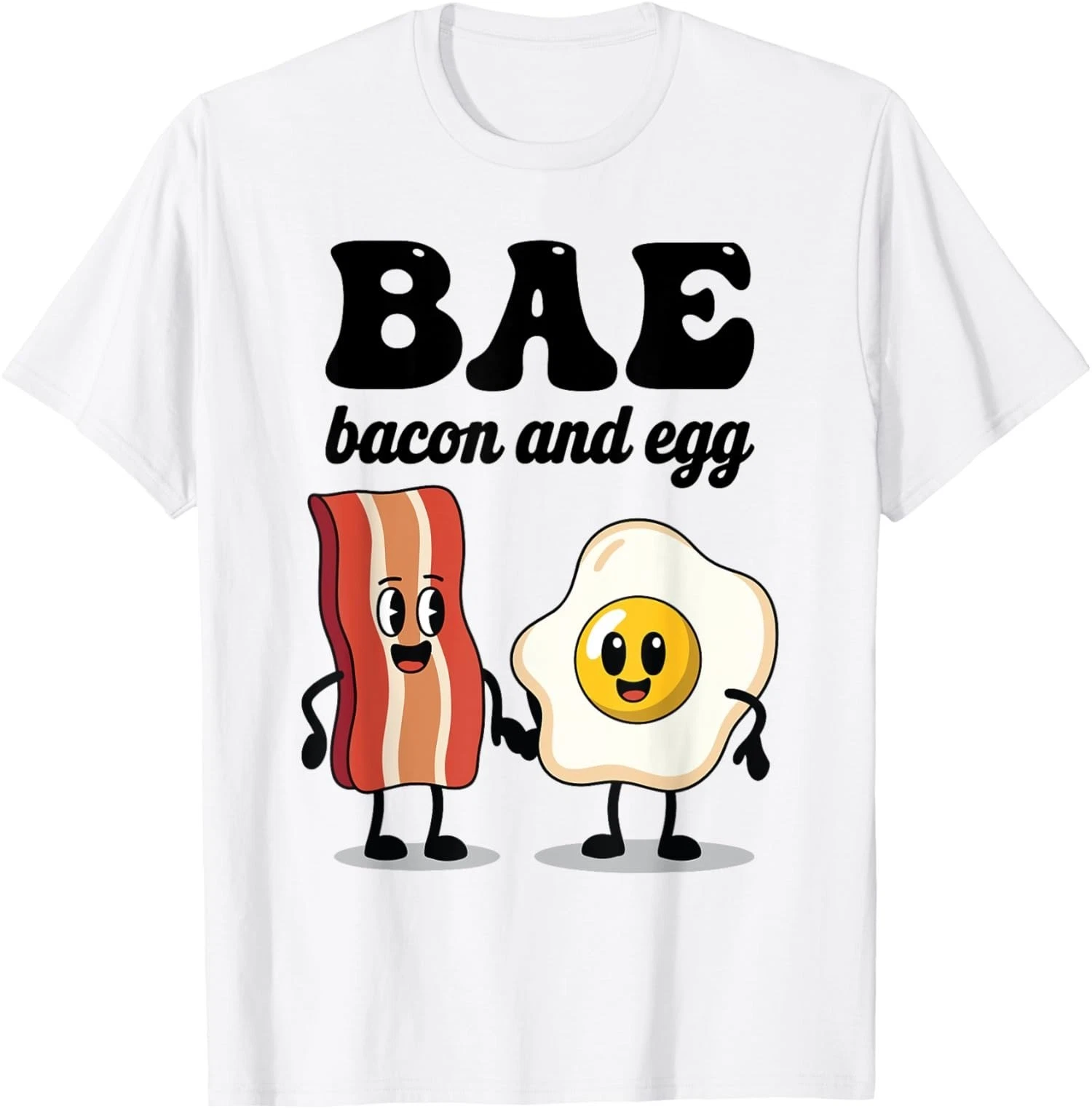 Bacon And Egg Cartoon Duo Funny Breakfast T-Shirt - Walmart.com
