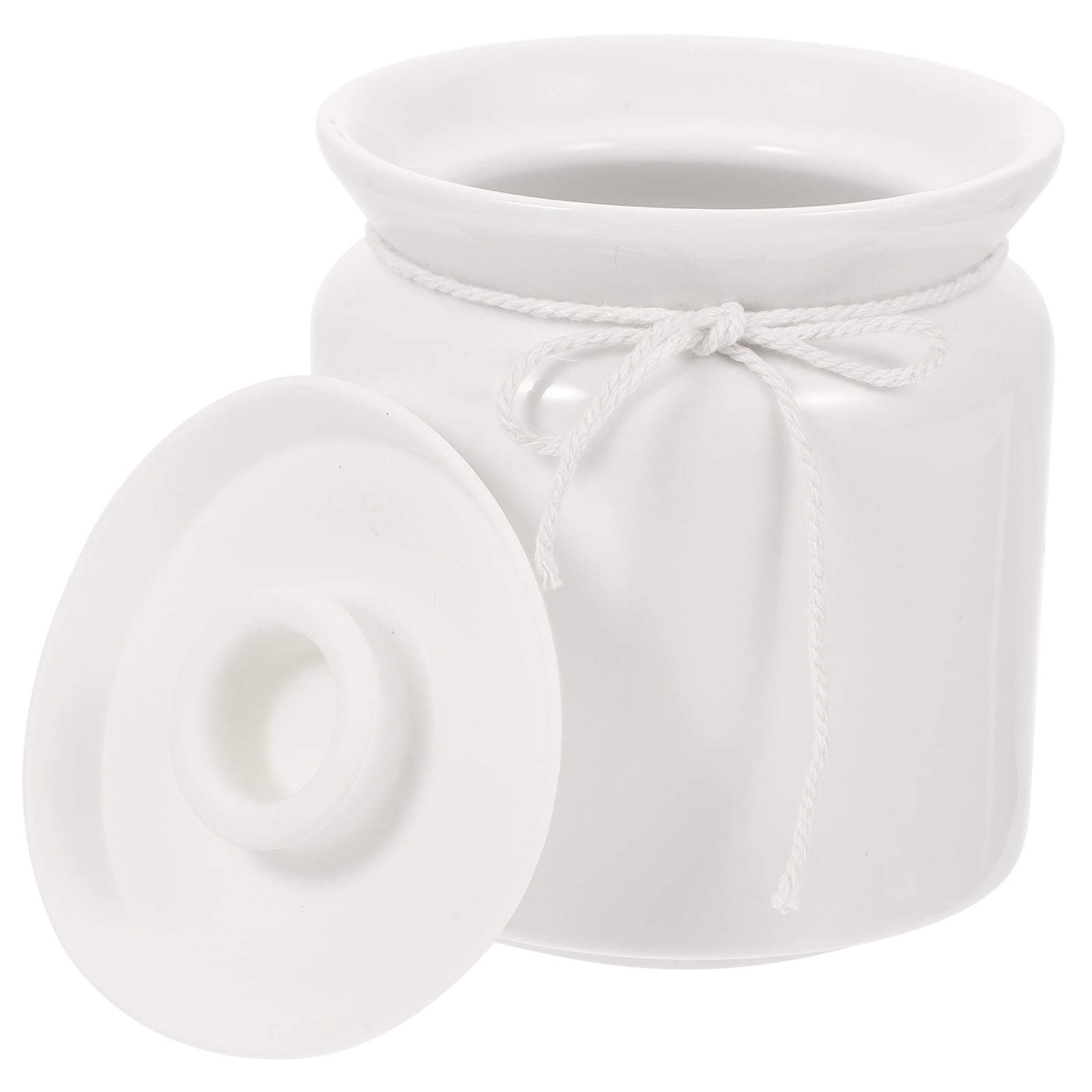 WHAMVOX White Ceramic Containers for Oil Storage in Restaurant 1Pack 4 ...