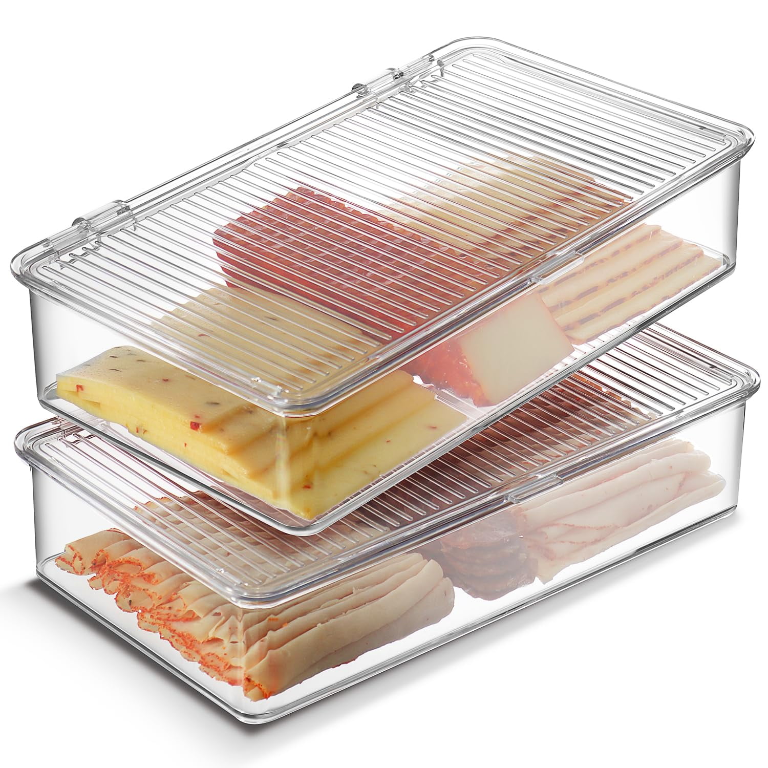 Bacon Container For Refrigerator (2 Pack) Fridge Storage Organizer ...