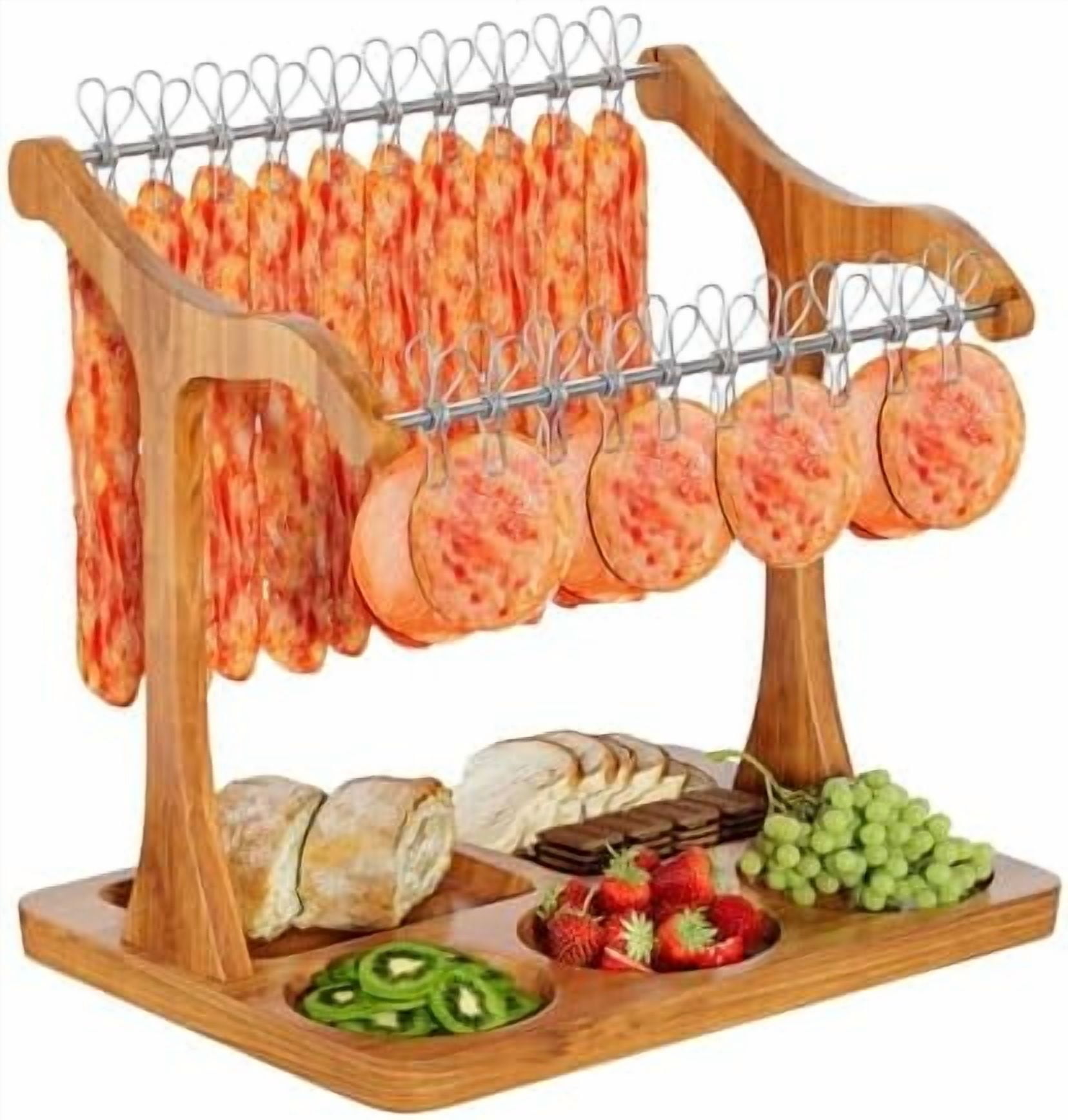 Bacon Display Rack,Patented Design Acacia Bacon Clothesline Serving ...