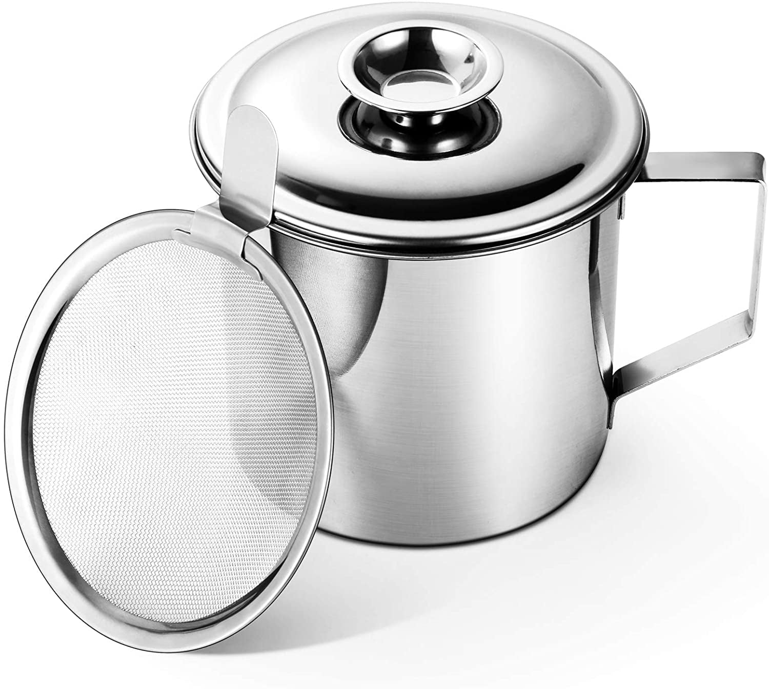Bacon Grease Container with Stainless Steel Grease Strainer Perfect As ...