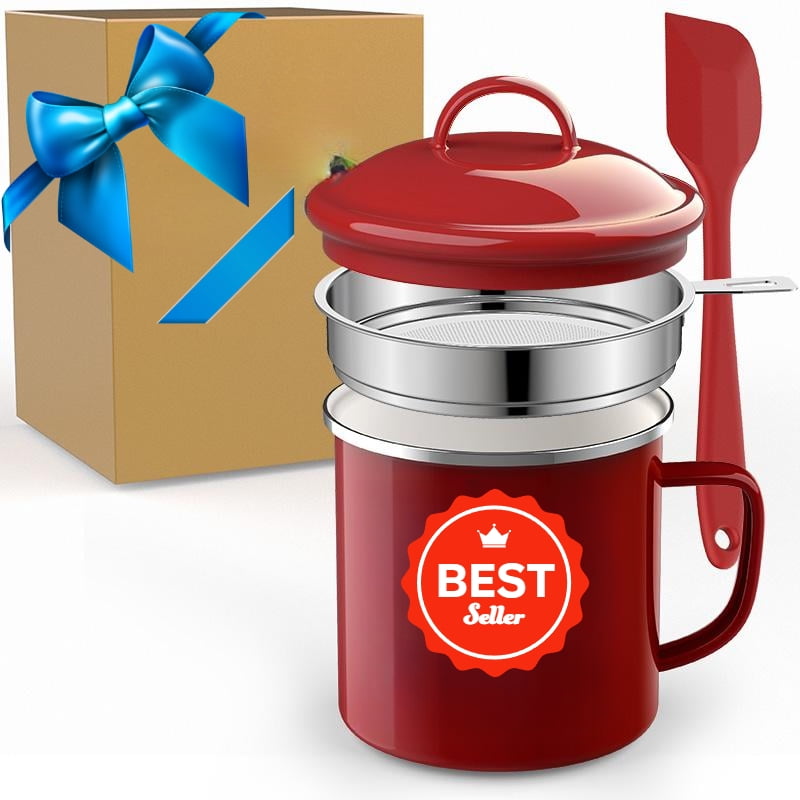 Bacon Grease Container with Strainer Kitchen Utensils - Walmart.com