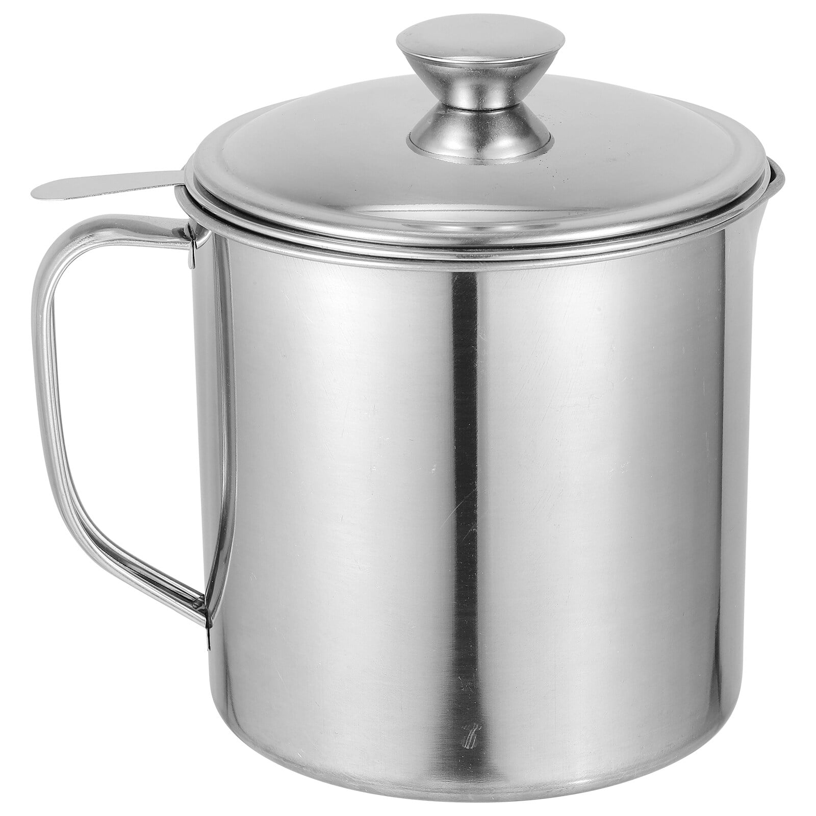Bacon Grease Container with Strainer Stainless Steel Oil Pot Household ...