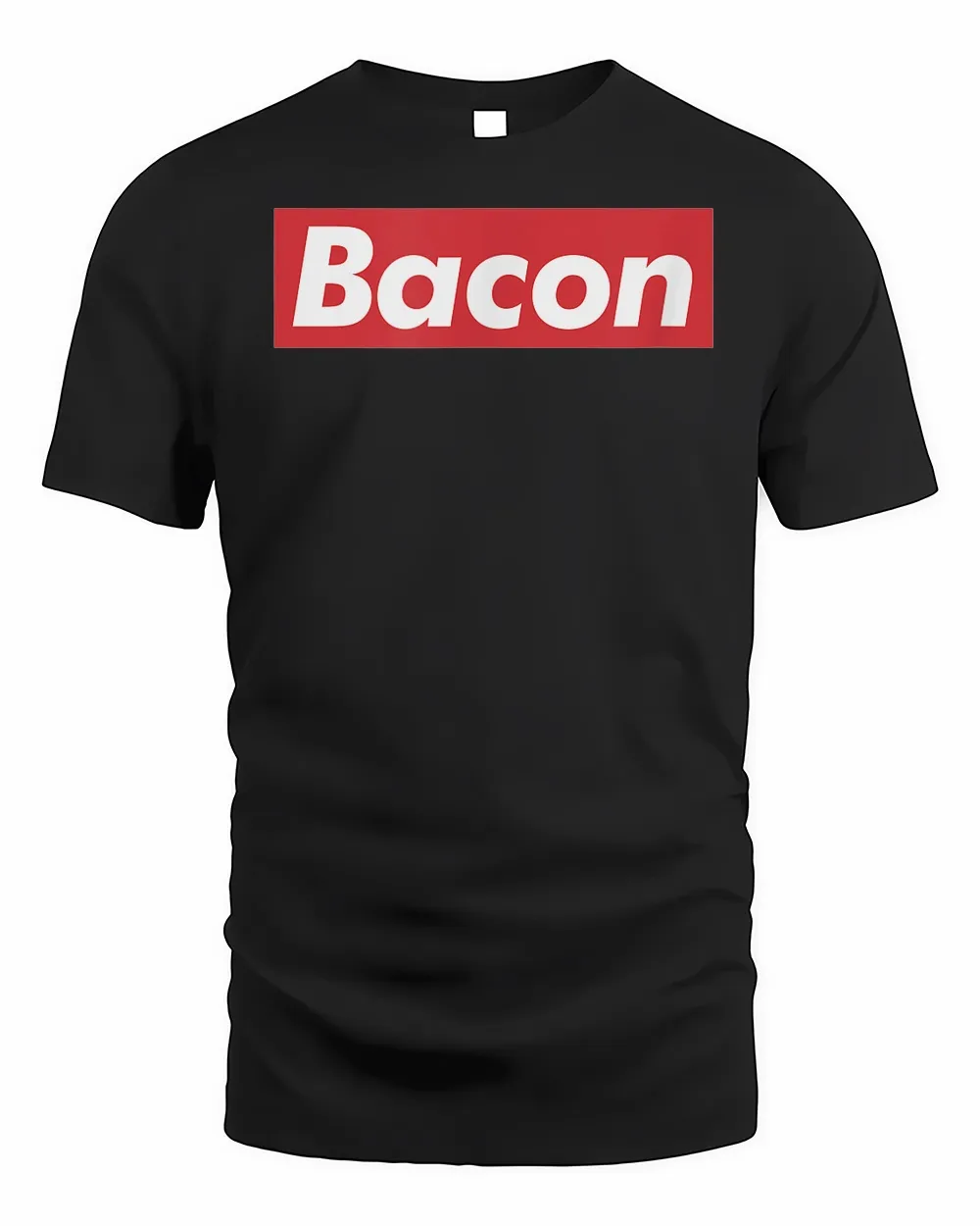Bacon Hype Red White Box Logo Short Shirt - Walmart.com