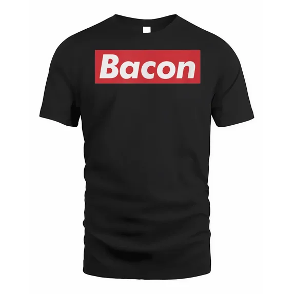 Bacon Hype Red White Box Logo Short Shirt - Walmart.com