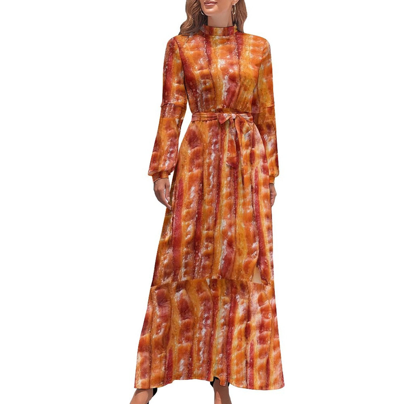 Bacon! Lot's of Bacon! Wrapped in Bacon! Long Dress summer dress womens ...