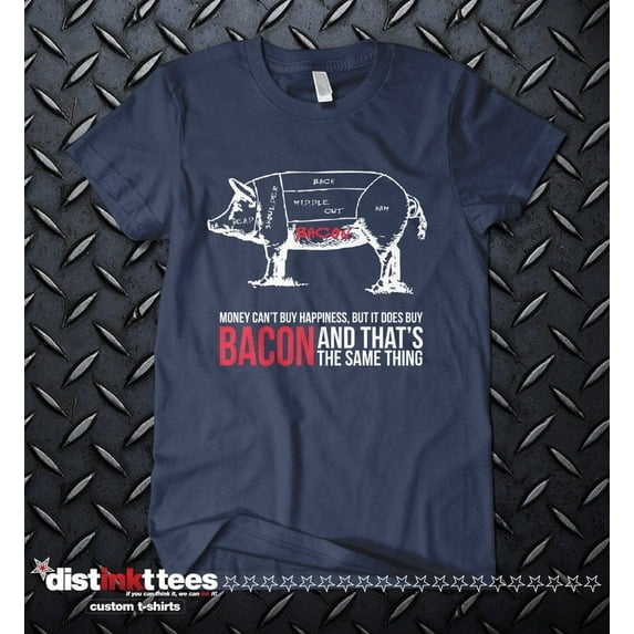 Bacon Lover Shirt - Navy, Small | Made-to-Order Bacon Festival Graphic ...