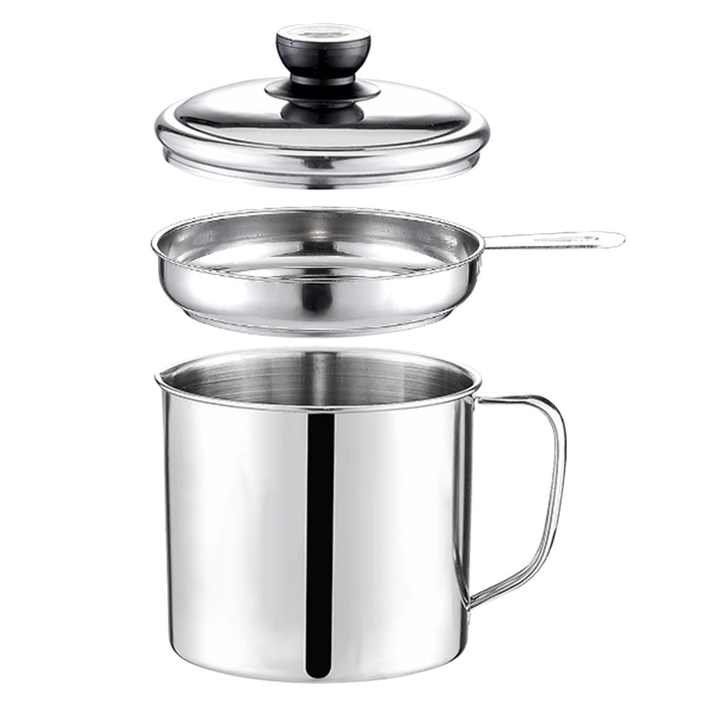 Bacon Oiler Can Grease Bottle Storage Kitchen Dispenser Container Metal ...