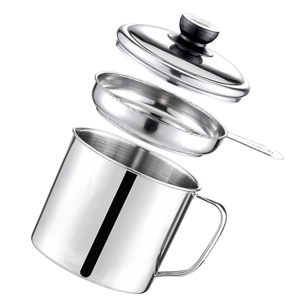 Bacon Oiler Oil Storage Pot Oil Dispenser Stainless Steel Bottle for ...