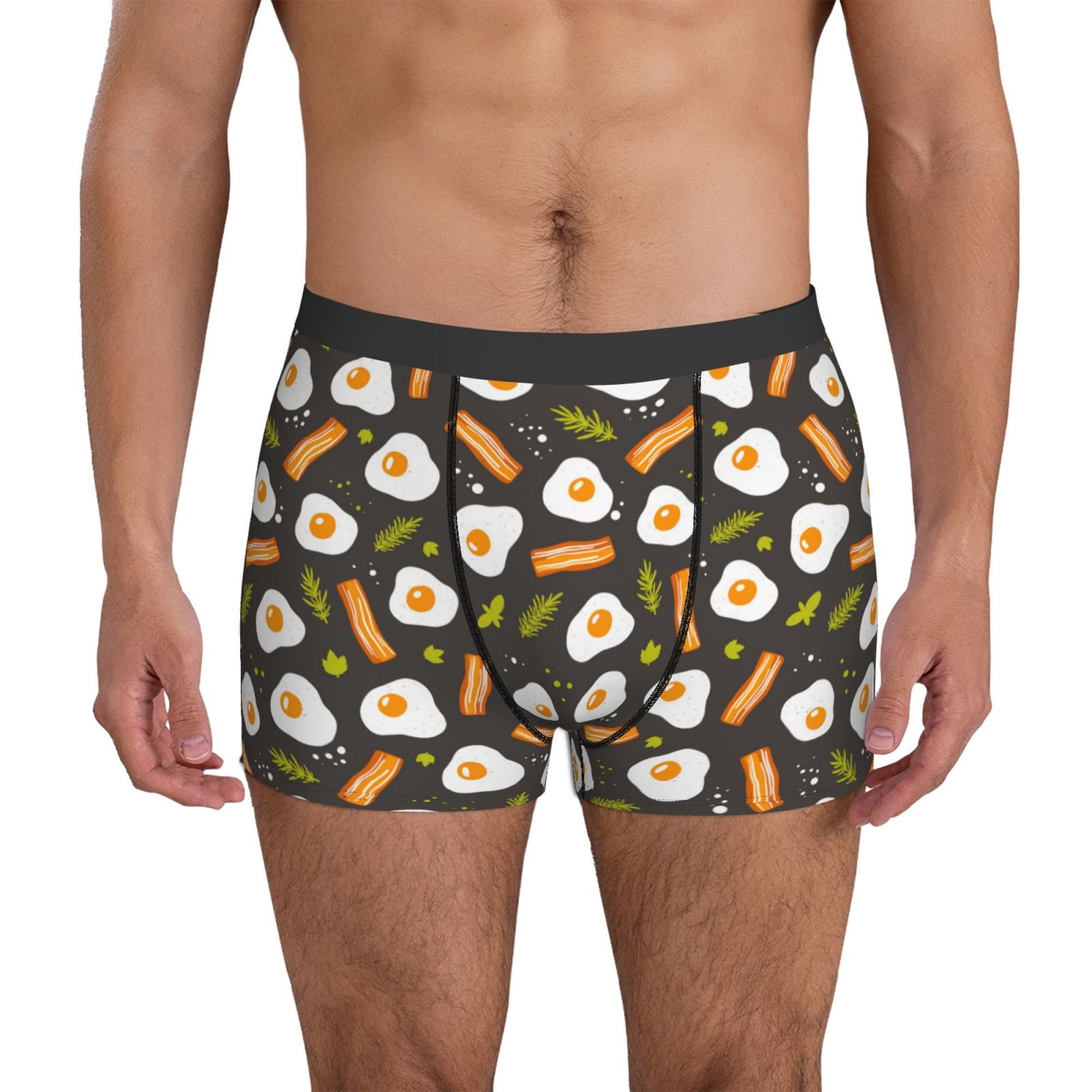 Bacon Omelette Rosemary Mens Underwear Boxer Briefs, Comfort Breathable ...
