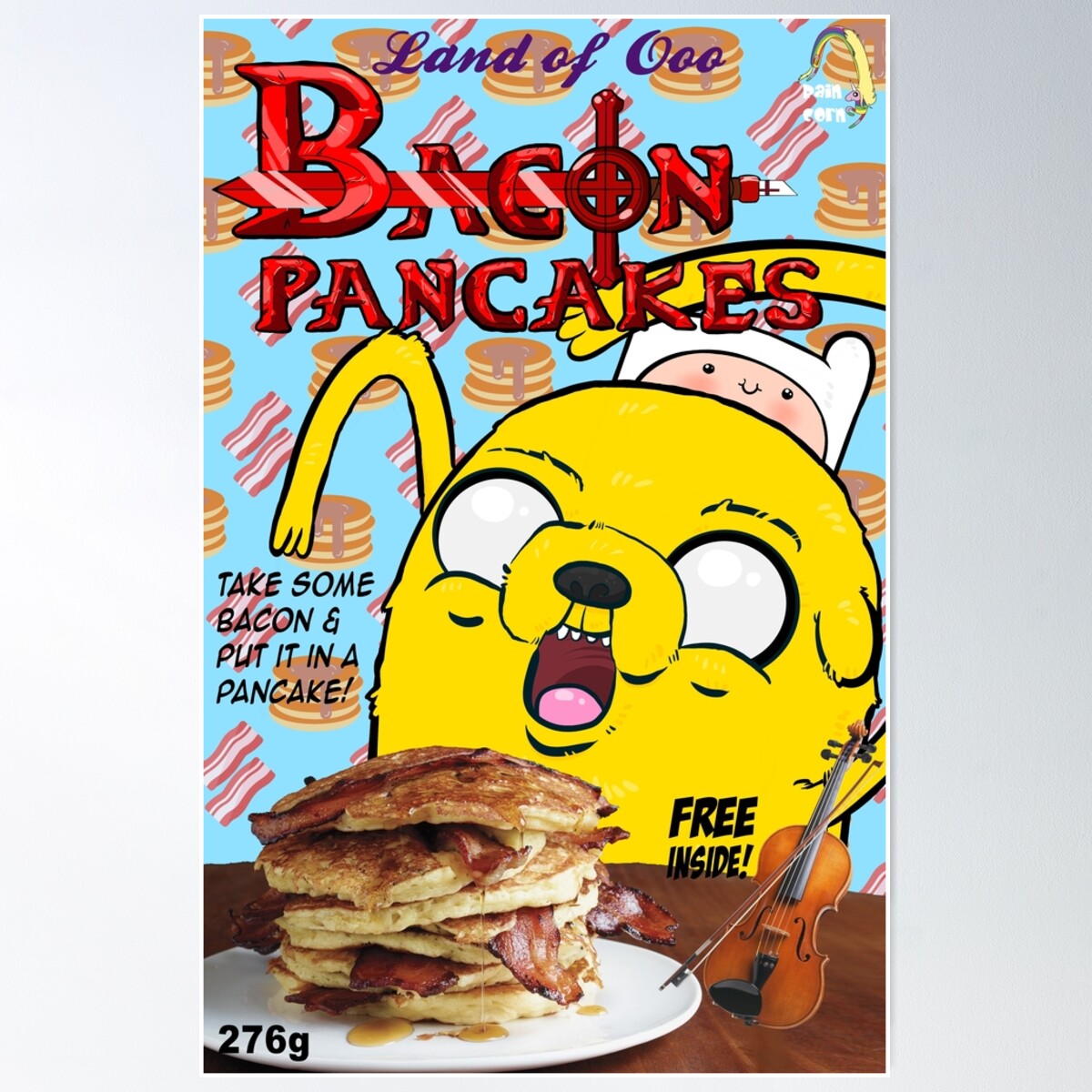 Bacon Pancakes Poster Wall Art, Modern Wall Decor For Living Room ...